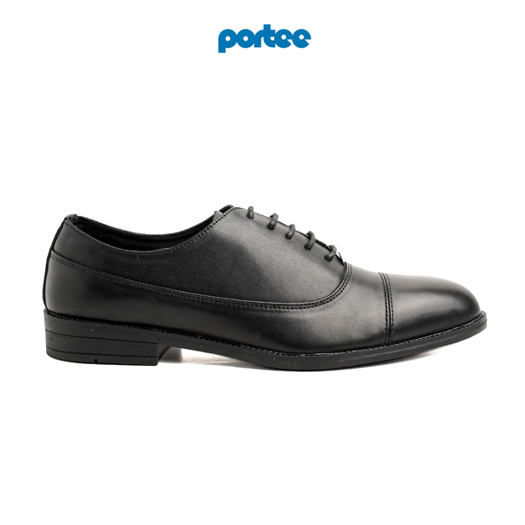Jual Sepatu Kulit Pria Portee Goods Oxford Captoe Wax Laces Lite Black ...