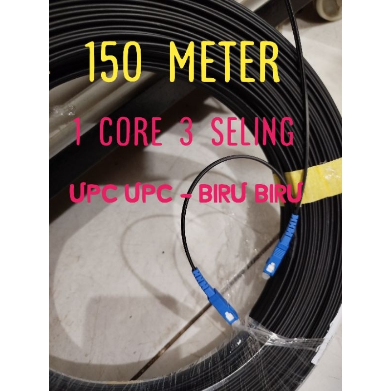 Jual kabel precon optic 150m biru biru upc upc 1 core 3 sling | Shopee ...