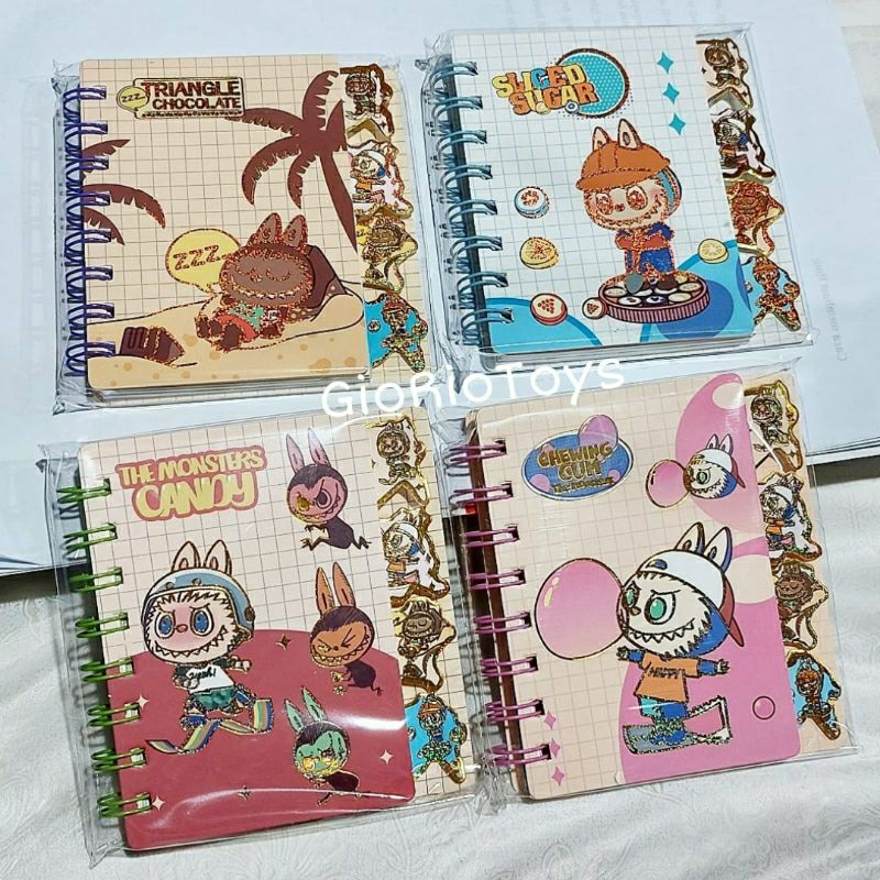 Jual Notebook Ring Mini A7 Karaktek Labubu Buku Memo Ring Hard Cover ...