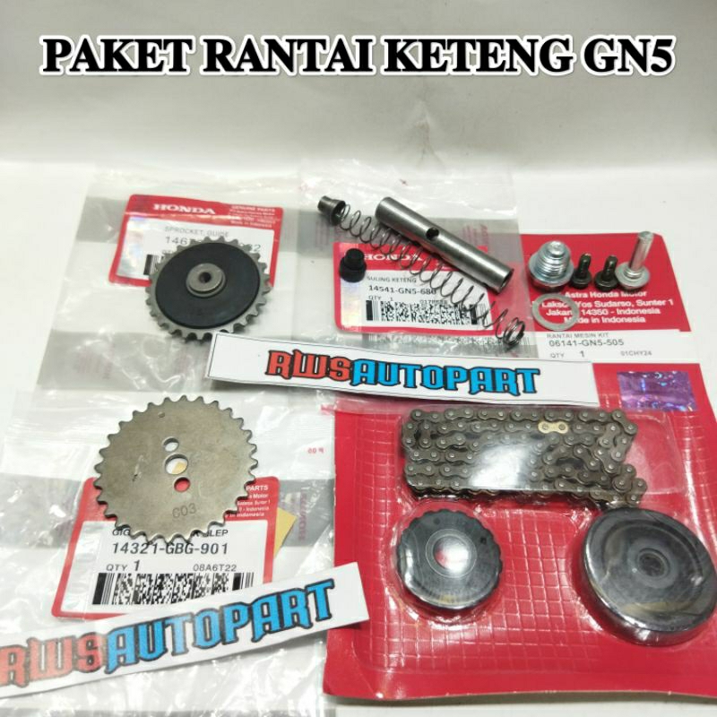 Jual PAKET KETENG SET GN5 GRAND GIGI SENTRIK GEAR POMPA OLI SULING TENSIONER RANTAI KETENG ...