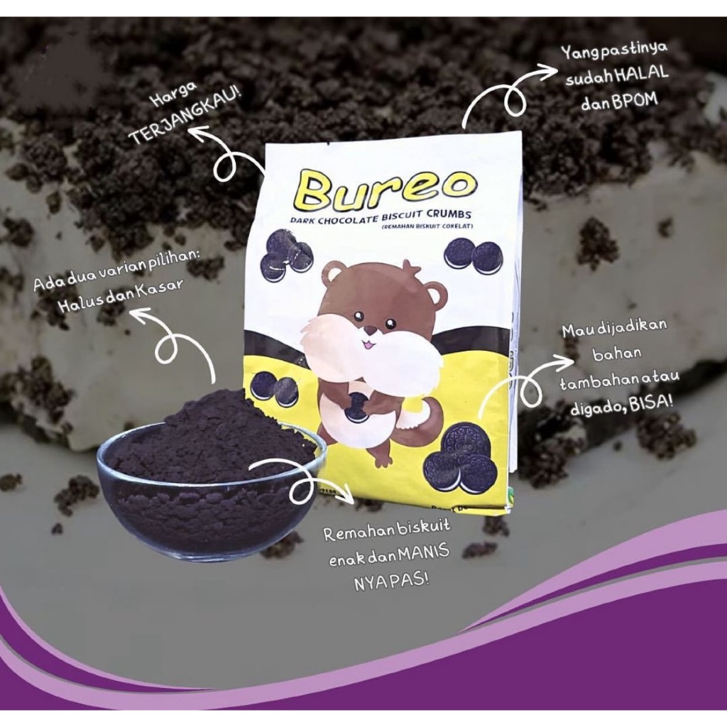 Jual Bureo Cookie Crumb / Remahan Biskuit Oreo Topping 1 kg | Shopee ...