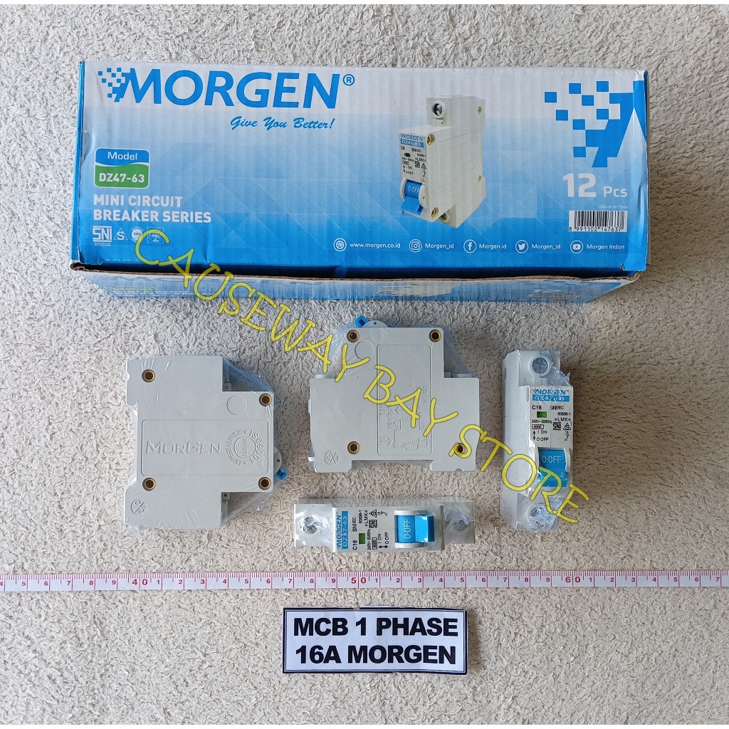 Jual MCB 1P 16A MERK MORGEN SNI | Shopee Indonesia
