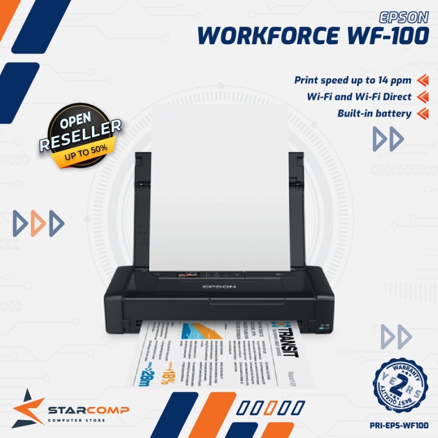 Jual Epson WorkForce WF-100 Wi-Fi Inkjet Printer WF100 Wireless WiFi | Shopee Indonesia