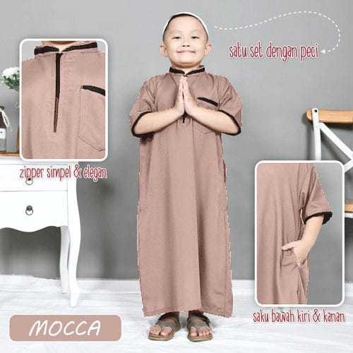 Jual Jubah Gamis Pakistan Anak 1-12 Tahun Polos Termurah Gratis Peci ...