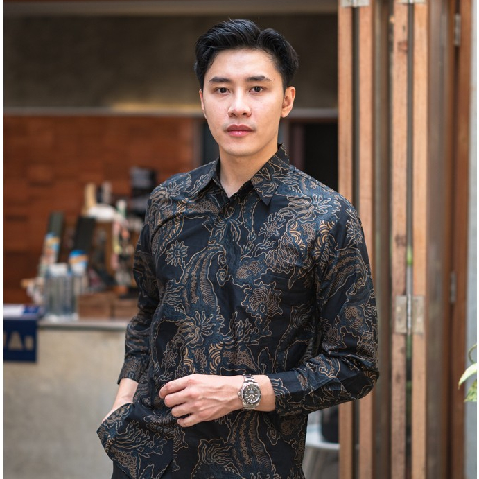Jual Hardi Batik - DAMAR BLACK | Kemeja Batik Pria | Shopee Indonesia