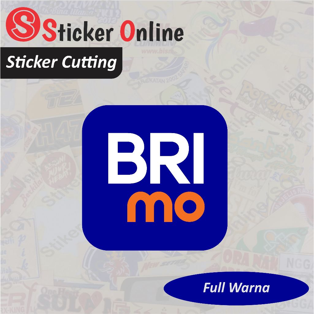 Jual Stiker BRImo BRI Mobile | Sticker Cutting BRImo BRI Mobile Motor ...