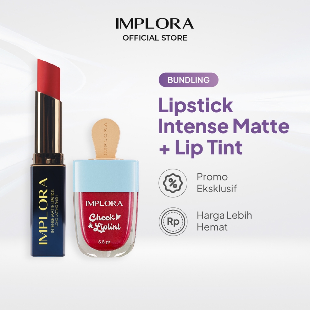 Jual Implora Lip Tint + Lip Intense Matte | Shopee Indonesia