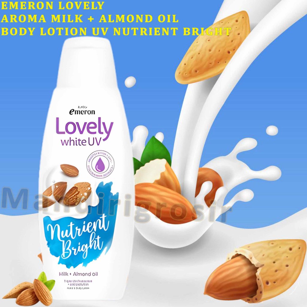 Jual Body Lotion UV Nutrient Bright * Emeron Lovely * Aroma Milk + Almond Oil * 200ml | Shopee ...