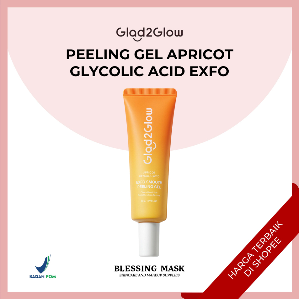 Jual Glad2Glow peeling gel Apricot Glycolic Acid Exfo Smooth Eksfoliasi ...