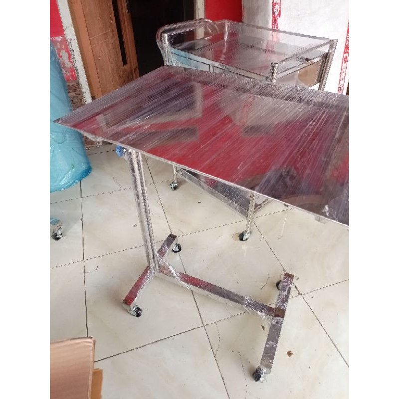 Jual Meja mayo - meja makan pasien - bed table stainless steel - meja ...