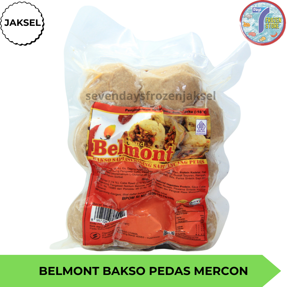 Jual Bakso Sapi Mercon Pedas Cabai Rawit Belmont isi 10 kemasan 400 gr ...