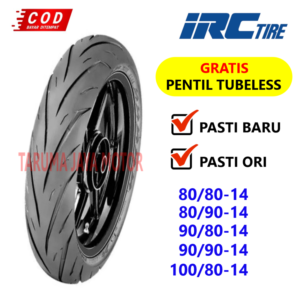 Jual IRC EXATO 80/90/100 Ring 14 NR88 Ban Luar Tubeless Motor Scooter ...