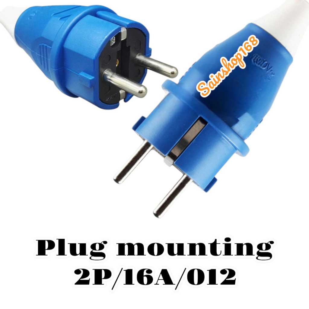 Jual INDUSTRIAL PLUG MOUNTING 2PIN 16A 012/MALE STEKER COLOKAN ...