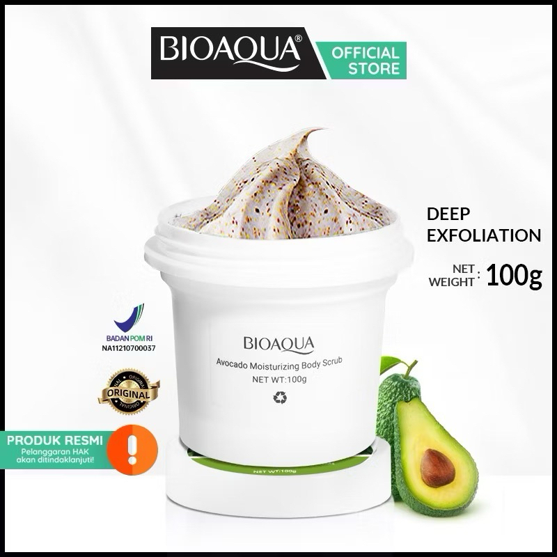 Jual BIOAQUA Avocado Moisturizing Body Scrub badan 100g - Bioaqua ...