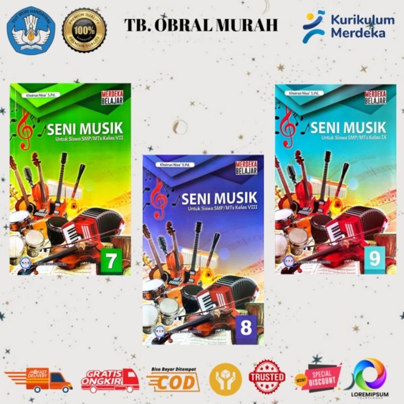Jual BUKU SISWA KESENIAN (GOS) GLOBAL OFFSET SEJAHTERA KELAS 7,8,9 SMP/MTS KURIKULUM MERDEKA ...