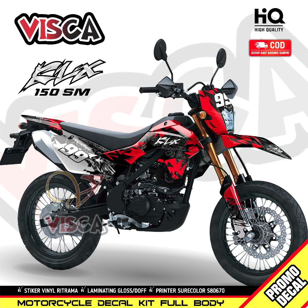 Jual Decal Klx SM 150 Full Body Decal Supermoto Full Body Dekal KLX 150 ...