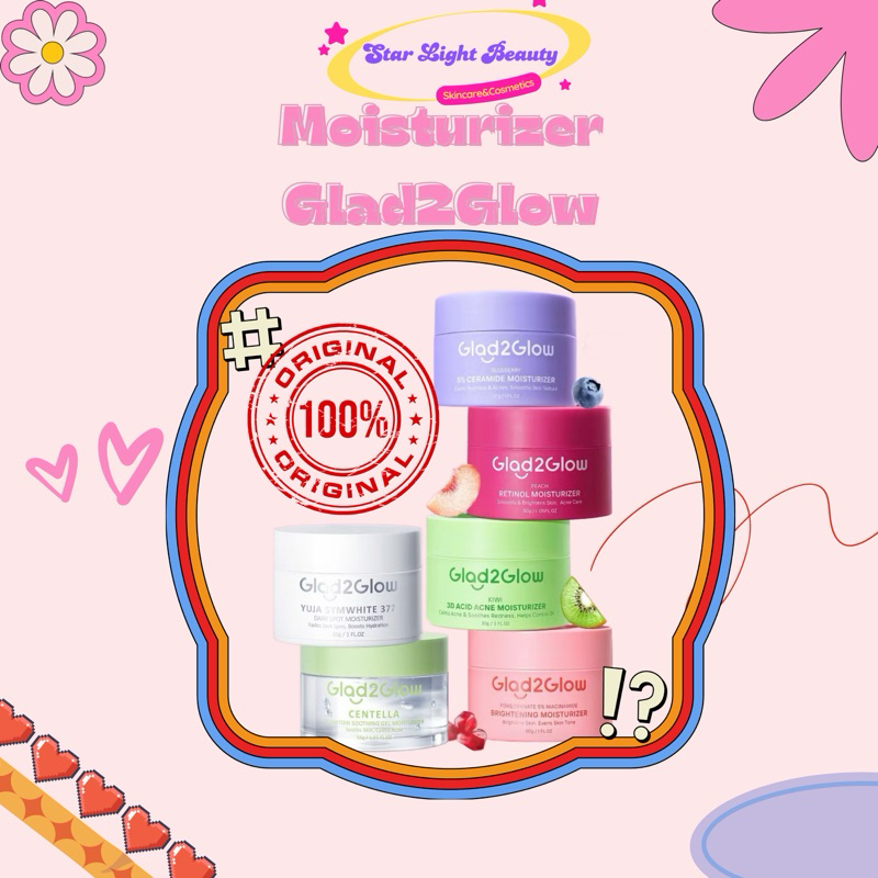 Jual [READY STOCK] Glad2Glow Moisturizer Pomegranate 5% Blueberry ...