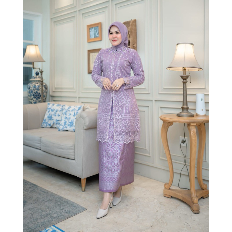 Jual Tunik Payet Tille Terbaru Dengan Rok Songket Super Cantik Kebaya ...