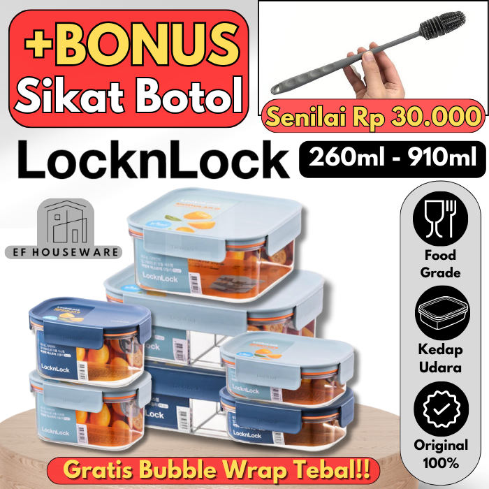 Jual [BONUS SIKAT] Lock n Lock Kotak Makan Bisfree 910ml / 950ml / 600ml / 750ml / 260ml / 450ml ...