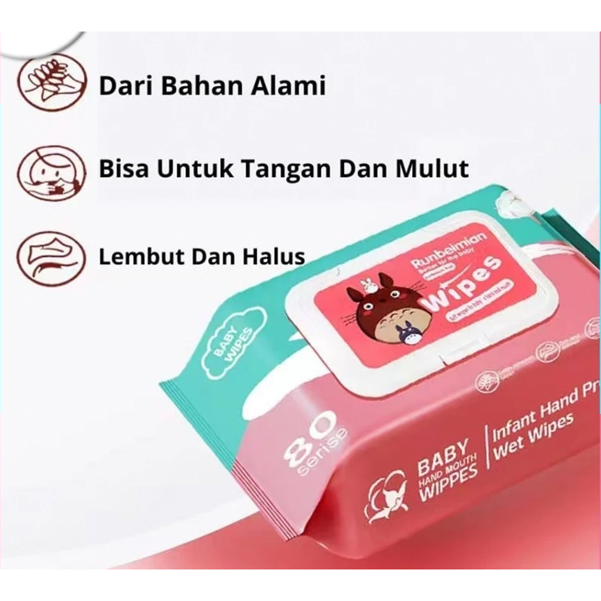 Jual TISSUE TISU BASAH BAYI ISI 80 LEMBAR TISSU BASAH BABY MURAH BABY ...