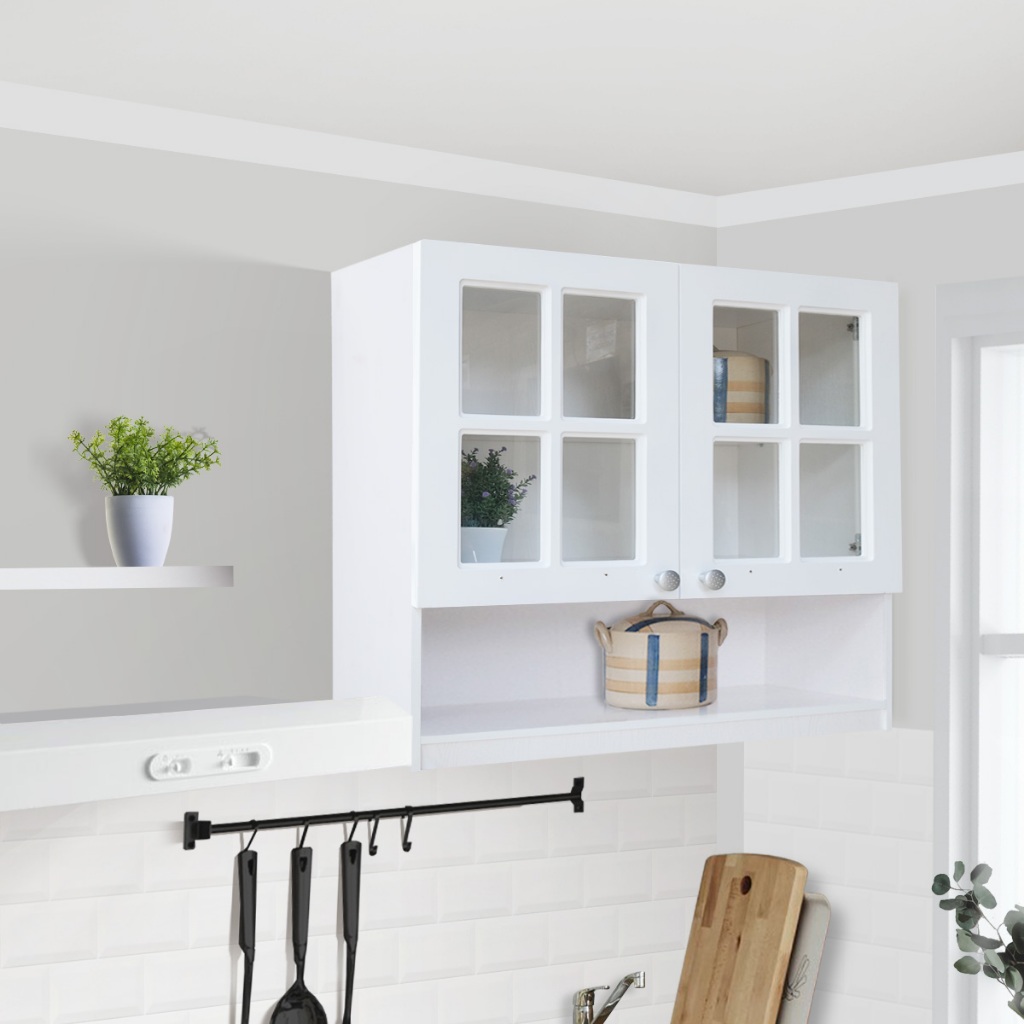 Jual KIRANA Nebraska Kaca - Kitchen Set Kayu Kabinet Lemari Rak Dapur ...