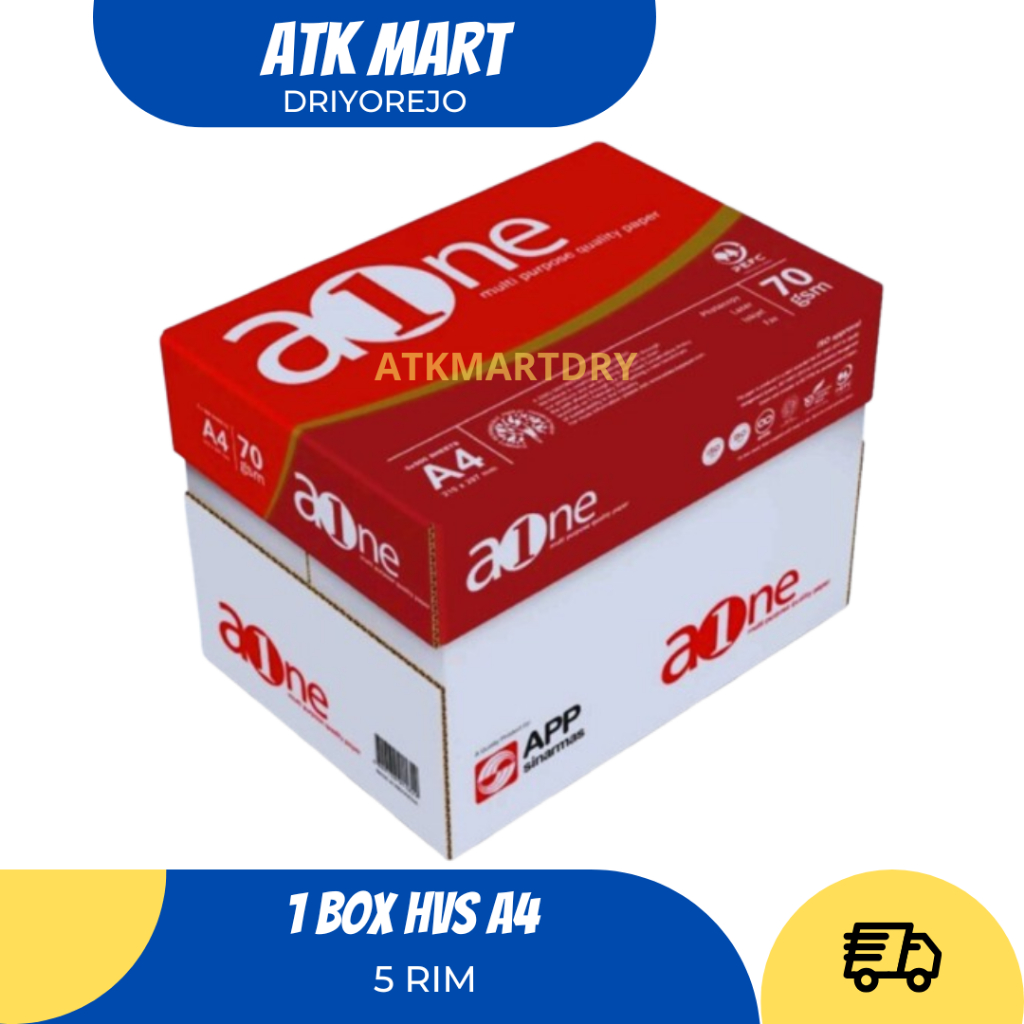 Jual KERTAS HVS A4 70 GRAM 1 BOX ISI 5 RIM SIDU AONE MAXI BRITE PP LITE ...