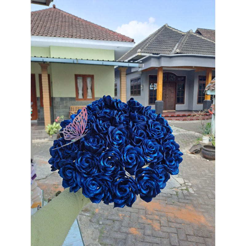 Jual Buket Bunga Pita Satin/HanyaBungaSatuan/Bungapitasatin | Shopee ...