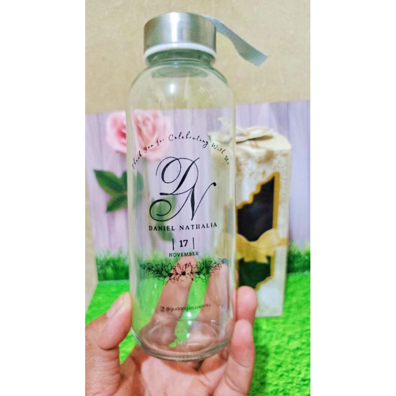 Jual BOTOL BENING KACA FREE CETAK NAMA CUSTOM NAMA KEMASAN BOX TERPISAH ...
