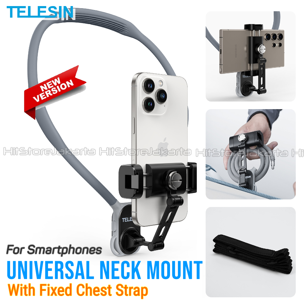 Jual Telesin Universal Neck Mount with Fixed Chest Strap For Smartphone ...