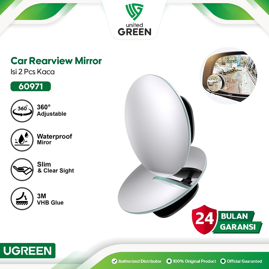 Jual UGREEN Kaca Spion Mini Blind Spot Mirror Kaca Cembung Waterproof ...