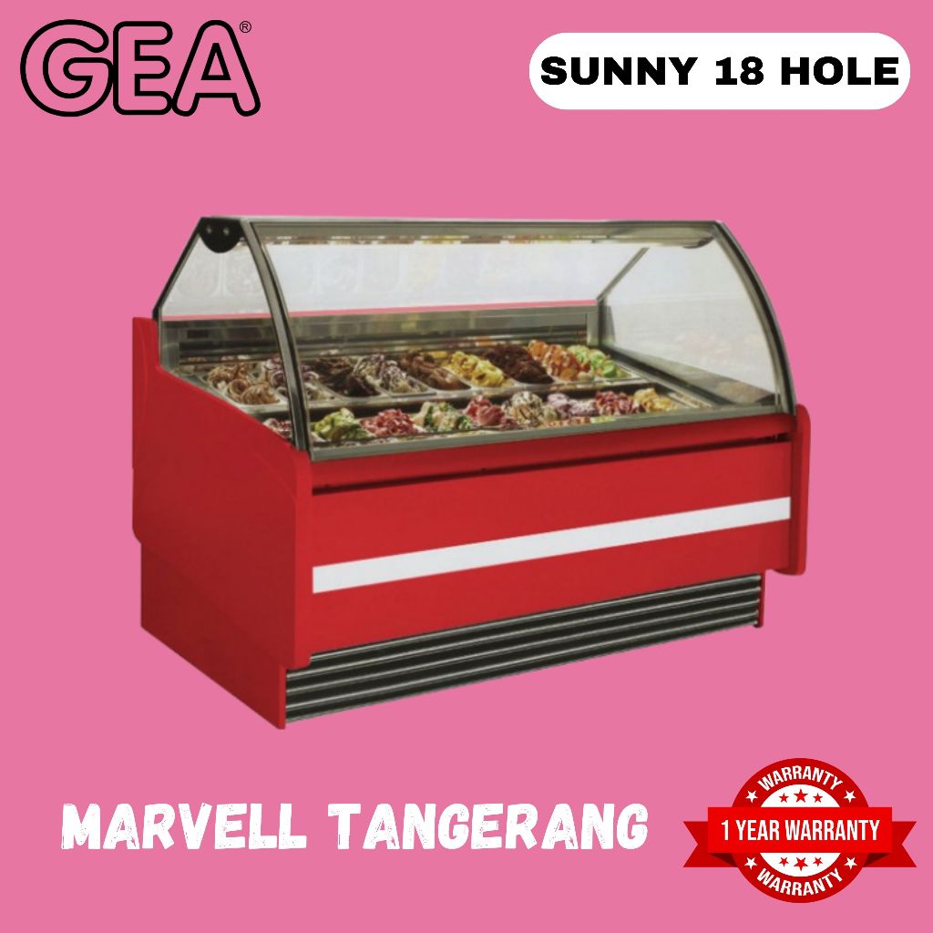 Jual GEA SUNNY 18 Hole Gelato Showcase With Fan Cooling | Shopee Indonesia