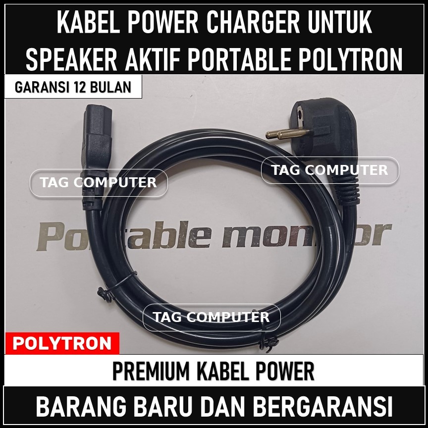 Jual KABEL POWER CHARGER UNTUK SPEAKER AKTIF POLYTRON PASPRO | Shopee ...