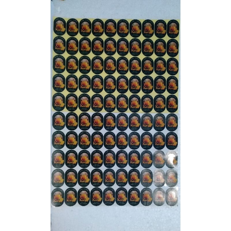Jual Cetak Sticker Label Ukuran 3x4,5 Cm. Satu Paket dapat 100 lembar ...