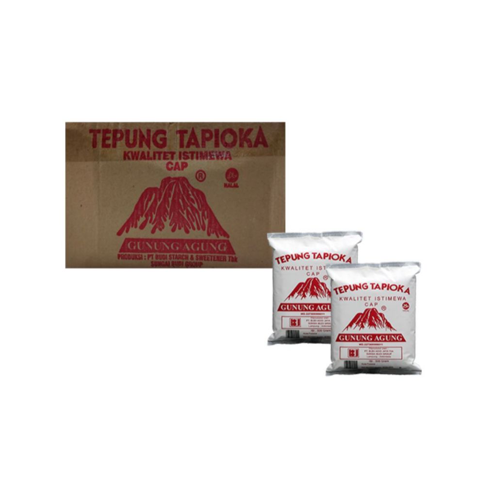 Jual TEPUNG TAPIOKA GUNUNG AGUNG 500 GRAM PER DUS | Shopee Indonesia