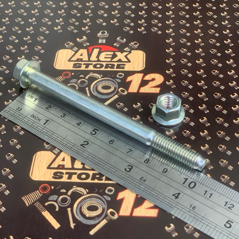 Jual BAUT TOPI M8x100 K 12 ORIGINAL/BAUT FLANGE BOLT M8 PANJANG/ 100CM/BAUT +MUR ORIGINAL/BAUT ...