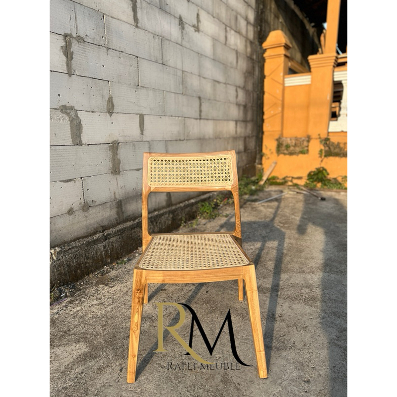 Jual Kursi Stacking Rotan Kursi Cafe Rotan Kursi Retro Rotan Kayu Jati | Shopee Indonesia