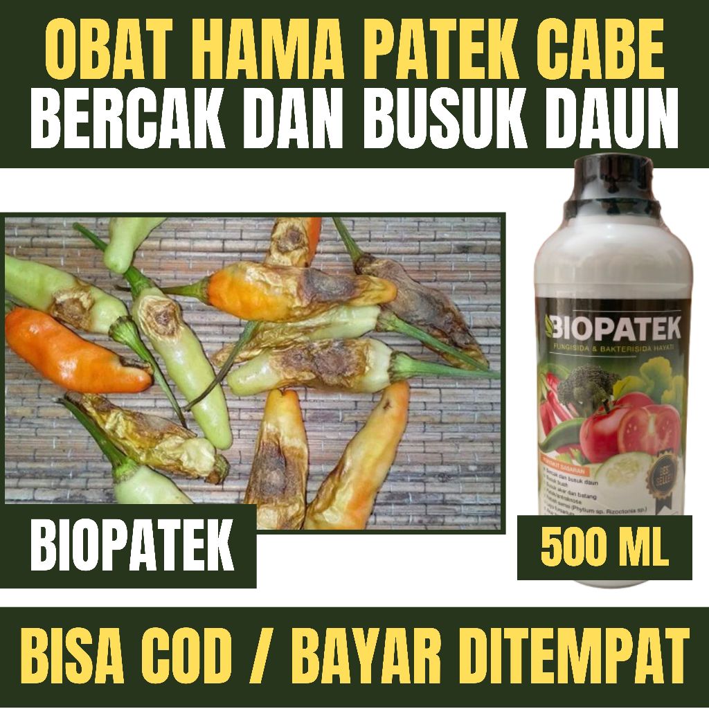 Jual OBAT BUSUK BUAH CABE ALAMI OBAT HAMA PATEK ALAMI BIOPATEK ISI 500 ...