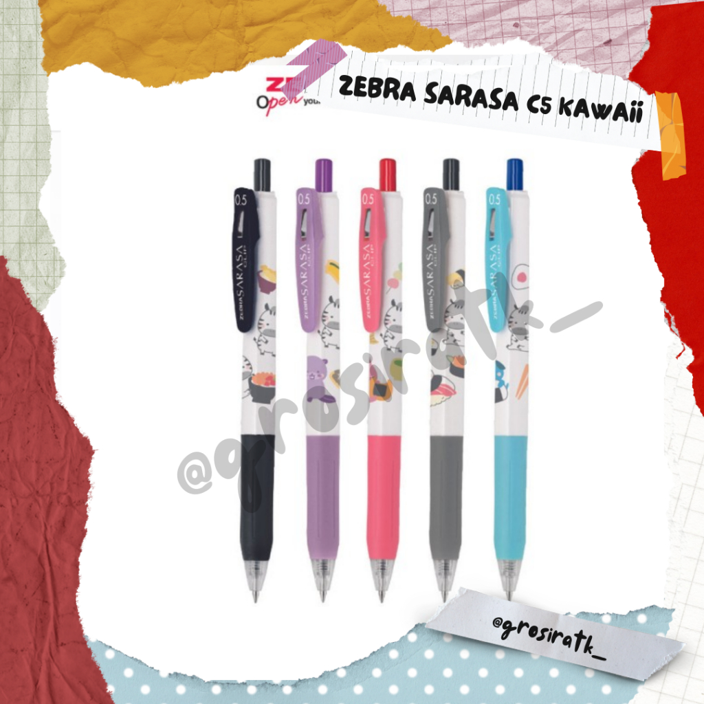 Jual Zebra Pulpen Gel Sarasa Clip 0.5mm Kawaii Series | Shopee Indonesia