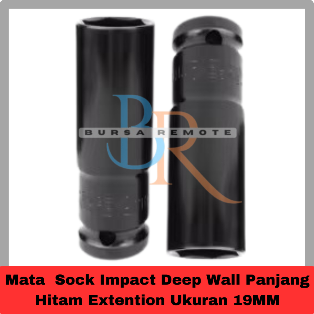 Jual Mata Sock Impact Deep Wall Panjang Hitam Extention Ukuran 19MM ...