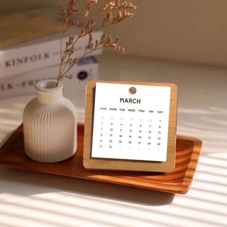 Jual Kalender Aesthetic 2025 / Kalender Kayu / Kalender Mini / Kalender ...