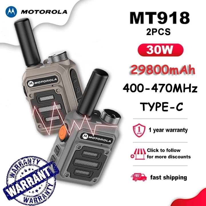 Jual [COD]MOTOROLA official MT-918 MINI High Power 30W walkie talkie Frekuensi replikasi 8 days ...