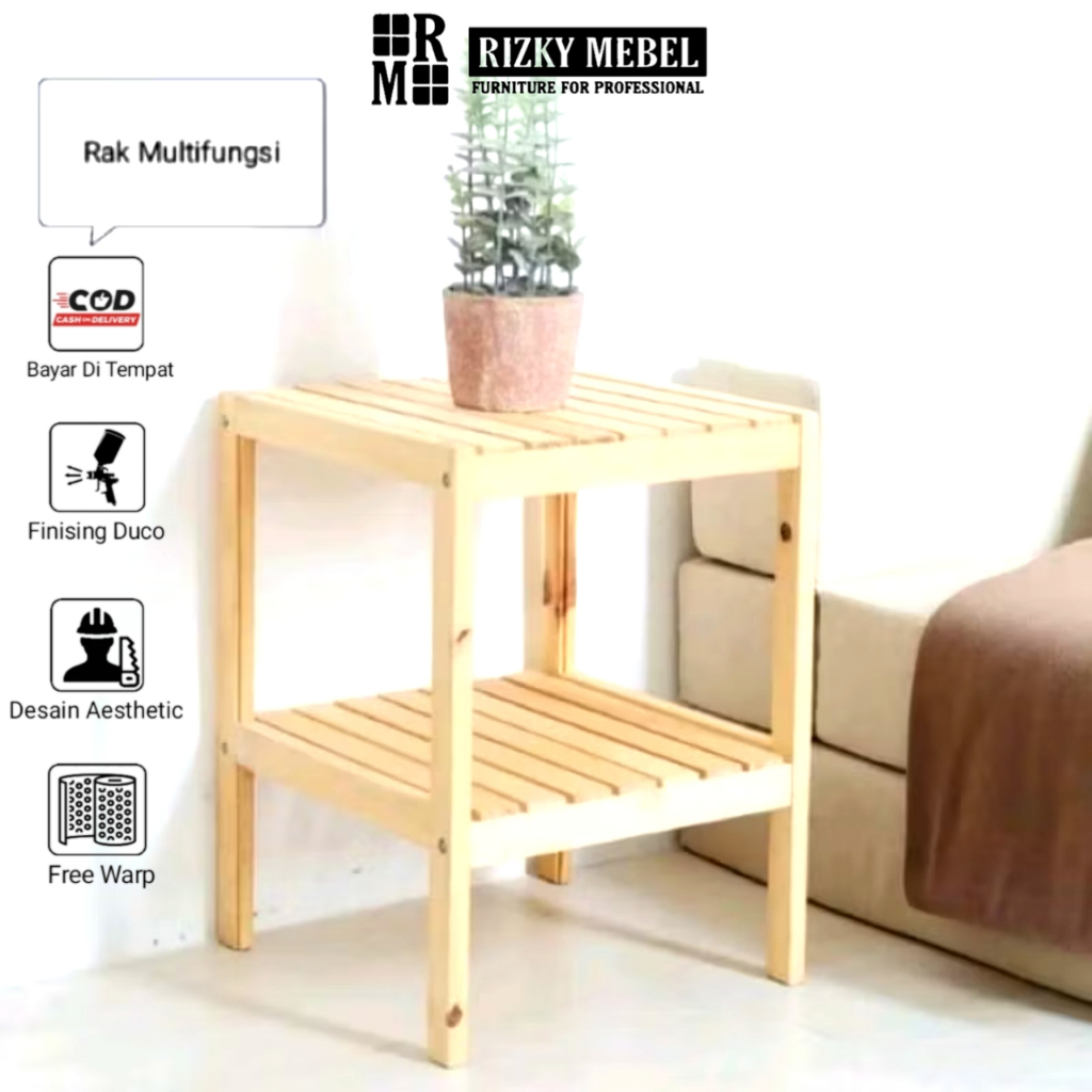 Jual Rak Serbaguna 2 Tingkat | Rak Kayu Display | Rak Dispenser | Rak ...