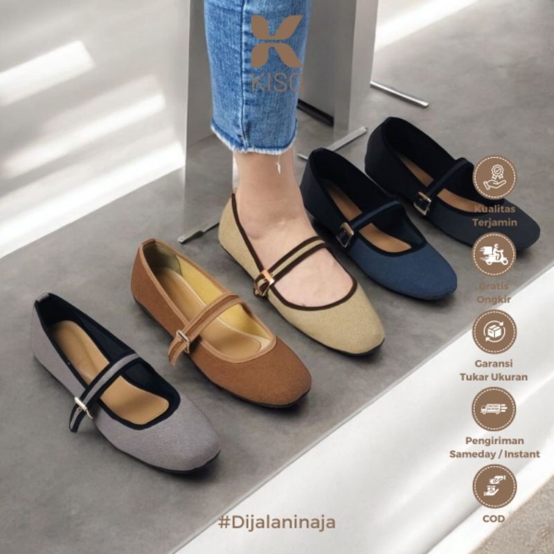 Jual Kiso Wear Natsumi Sepatu Maryjane Wanita - Woman Flat Shoes / Teplek | Shopee Indonesia
