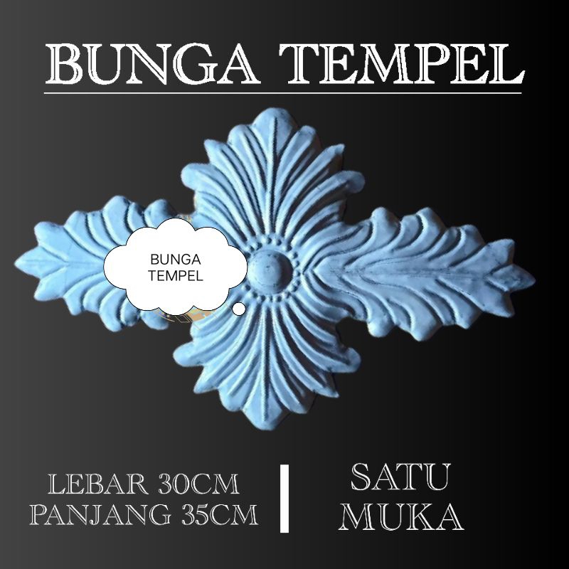 Jual Ornamen Plat Besi Bunga Tempel 35x30 Satu Muka / hiasan pagar besi ...