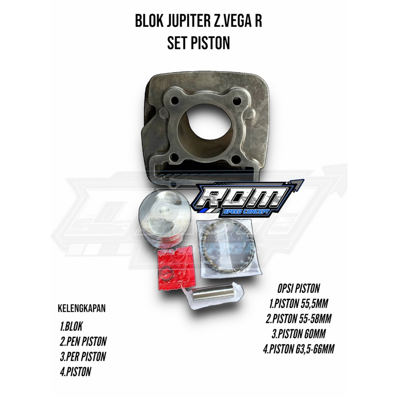 Jual BLOK SET PISTON 150CC-200CC JUPITER Z,VEGA R,VEGA R NEW | Shopee Indonesia