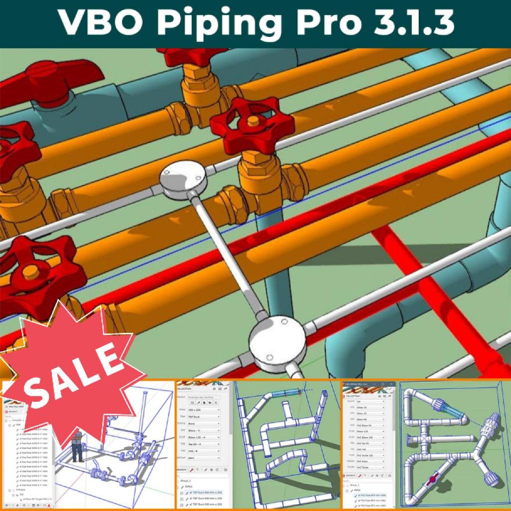 Jual VBO piping 3.1.3 PRO for SKETCHUP terbaru. plugin canggih untuk ...