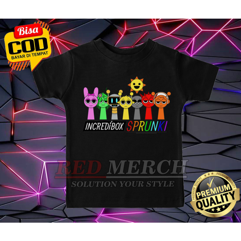 Jual Kaos Baju anak game karakter Incredibox Sprunki game - Red Merch ...
