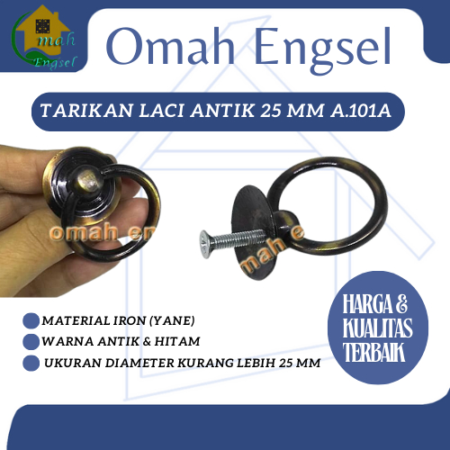 Jual Omah Engsel - Tarikan laci antik 25 mm A.101A Knob kotak box ...