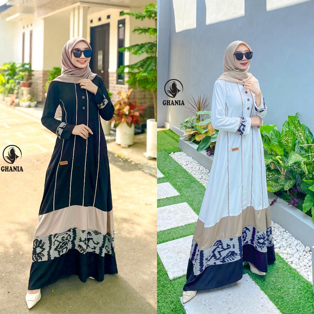 Jual Ghania Elizza Dress kombinasi Tenun | Shopee Indonesia