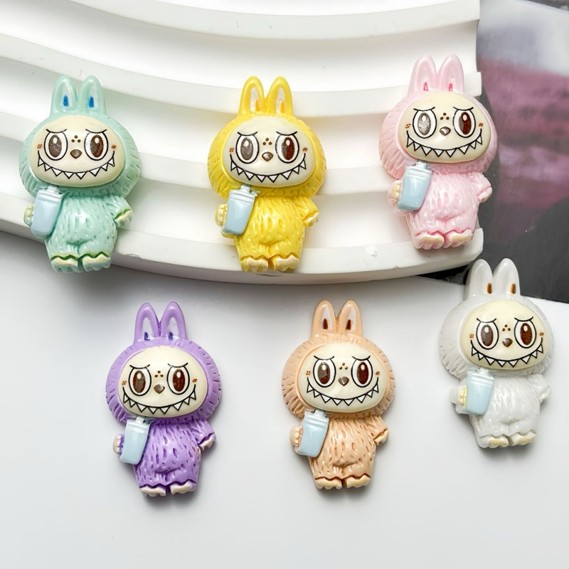 Jual AA92 1Set(6Pcs) Resin Clay DIY Glossy (No Lubang) Karakter Popmart ...